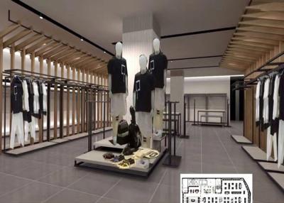 China Luxury Clothing Store Display Racks With Shelves , Dress Shop Display Stands for sale