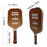 China Orange Fiberglass Surface Pickleball Paddle 16mm Orange Pickleball Paddle for sale