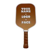 China Orange Fiberglass Surface Pickleball Paddle 16mm Orange Pickleball Paddle for sale