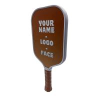 China Orange Fiberglass Surface Pickleball Paddle 16mm Orange Pickleball Paddle for sale
