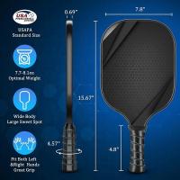 China Rectangular Shape Pickle Ball Rackets , Womens Pickleball Paddles 16mm for sale