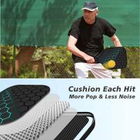 China Fiberglass Core Pickleball Training Paddle Black Pickleball Paddle 16mm for sale