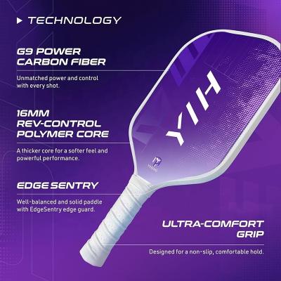 China 16mm Pickleball Paddle Carbon Fiber Player Pickleball Paddles Custom for sale