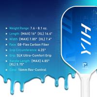 China Professional Pickleball Paddles YIH Custom XL Paddle Size and 0.63 inch Thickness for sale