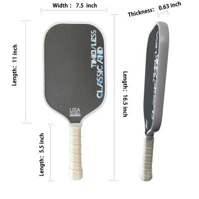 China 16mm Thickness Gen 3 Graphite 3K Carbon Fiber Pickleball Paddle with Friction Surface for sale