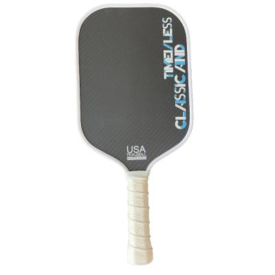 China 16mm Thickness PP Core Black Pickleball Paddle featuring Racing Carbon Fiber Surface for sale