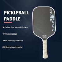 China 16mm Thickness PP Core Black Pickleball Paddle featuring Racing Carbon Fiber Surface for sale