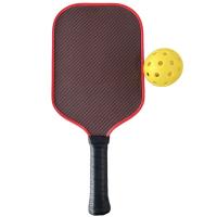China Graphite Kevlar Core Pickleball Paddle 16mm Red Paddle Ball Rackets With Hot Press End for sale