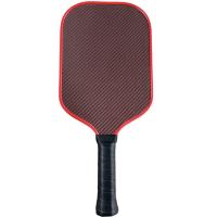 China Graphite Kevlar Core Pickleball Paddle 16mm Red Paddle Ball Rackets With Hot Press End for sale