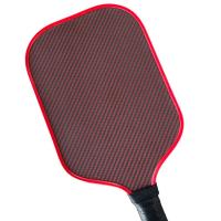 China Graphite Kevlar Core Pickleball Paddle 16mm Red Paddle Ball Rackets With Hot Press End for sale