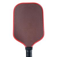 China Graphite Kevlar Core Pickleball Paddle 16mm Red Paddle Ball Rackets With Hot Press End for sale