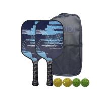 China Professional Pickleball Paddle Set 2 Graphite Carbon Fiber Paddles 4 Balls 1 Bag for sale
