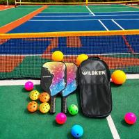 China 220g Fiberglass Pickleball Paddles Sets With 2 Paddles 4 Balls / 1 Bag USAPA Approved for sale