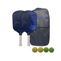 China 418*190*16mm Carbon Fiber Pickleball Paddle Set 2024 Arc Top Shape with Bag and Balls for sale