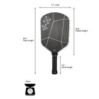 China 230g Kevlar Pickleball Paddle 16mm T700 Raw Carbon Fiber Pickleball Paddle USAPA Approved for sale