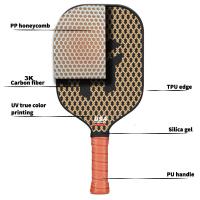 China Play Age Group 8-80 USAPA Approved PP Honeycomb Core 3K Carbon Fiber Pickleball Paddles for sale