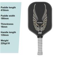 China 16MM USAPA Approved PP Honeycomb Core Thermoformed T700 Carbon Fiber Pickleball Paddle for sale