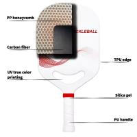 China 16mm Dynamic Air Throat Thermoformed T700 Carbon Fiber Pickleball Propeller Paddle for sale