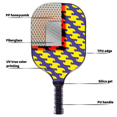 China Professional Glass Fiber Pickleball Paddle with USAPA Approval and PP Honeycomb Core for sale