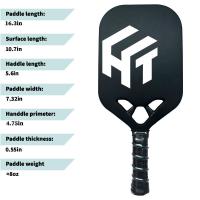 China 41.7cm Length PP Honeycomb Core Pickleball Paddle High Friction and T700 Carbon Fiber for sale