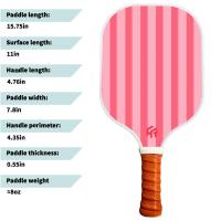 China Ergonomic Fiberglass Pickleball Paddles Pink Pickleball Racket Set OEM ODM for sale