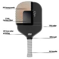 China Get the Best of Both Worlds T700 Carbon Fiber and PP Honeycomb Core Pickleball Paddle for sale
