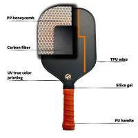 China Custom Logo Frosted T700 Carbon Fiber Thermoformed Pickleball Paddle for Bubble Bag/Pcs for sale