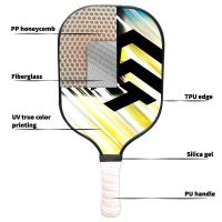 China PP Honeycomb Core Fiberglass Pickleball Paddles Heavy Silicone Handle USAPA Standard for sale