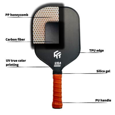 China PP Honeycomb Core Custom Pickleball Racket Carbon Fiber Thermoformed T700 Pickleball Paddles for sale