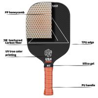 China Outdoor Sports Thermoformed Pickle Paddle with USAPA Approved Racket and Custom Logo for sale