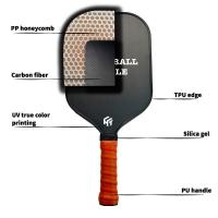 China 41.8mm T700 3K Twill Woven Carbon Fiber Pickleball Paddle with Noise Reduction Design for sale