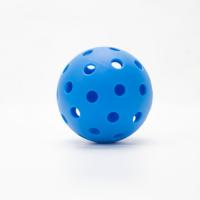 China PE Integrated Seamless Indoor And Outdoor Pickleballs Elastic TPE Pickleball 74mm 26g 40 Holes for sale