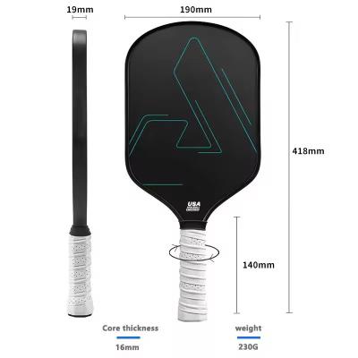China Black 230g Carbon Fiber Pickleball Paddles T700 Lightest Pickleball Paddle for sale