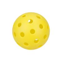 China 26g PE Yellow 40 Hole 74mm TPE High Elastic Indoor Outdoor Pickleballs For Pickleball Lovers for sale