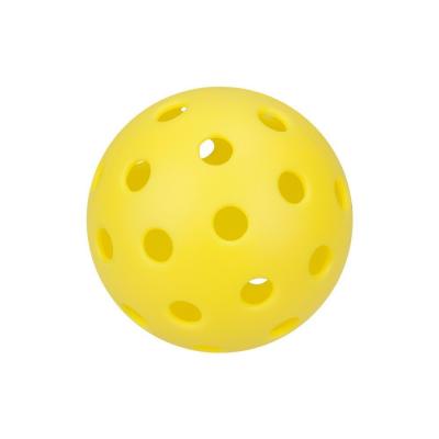 China 26g PE Yellow 40 Hole 74mm TPE High Elastic Indoor Outdoor Pickleballs For Pickleball Lovers for sale
