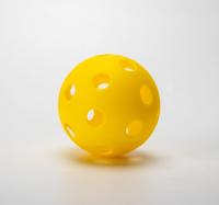 China 26g PE Yellow 40 Hole 74mm TPE High Elastic Indoor Outdoor Pickleballs For Pickleball Lovers for sale