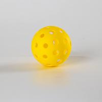 China 26g PE Yellow 40 Hole 74mm TPE High Elastic Indoor Outdoor Pickleballs For Pickleball Lovers for sale