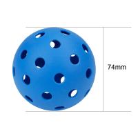 China 74mm Length Outdoor Pickleball Balls With PE Super Hard Injection / 40 Hole Diameter for sale