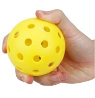 China Outdoor Yellow 40 Hole Pickleball Balls Outdoor 74mm PE Material USAPA Approved for sale