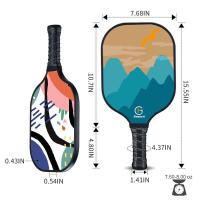 China USAPA Game Practice Fiberglass Pickleball Paddle with Lightweight PP Honeycomb Core for sale