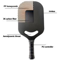 China Pack Bubble Bag/pcs 16mm Thick T700 Carbon Fiber Pickleball Paddle with Custom Design for sale