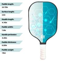 China Hot Pressed Frosted PP Honeycomb Core Fiberglass Pickleball Paddle for 5-80 Age Group for sale
