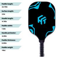 China Hot Pressed TPU Edge Pickleball Paddle with Custom Logo Plate and Fiberglass Material for sale