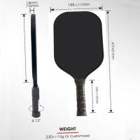 China 3K 12K 18K Graphite Carbon Fiber Pickleball Paddle USAPA Approved for sale