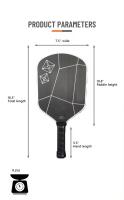 China T700 Carbon Fiber Pickleball Racket with Thick Super Frosted Surface and Bundling Strap for sale