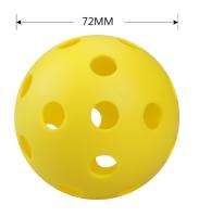 China 74mm Yellow Pickleball Balls Outdoor High Elasticity With 40 Holes USAPA Approved for sale