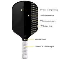 China T700 Thermoform Pickleball Paddle Carbon Fiber USAPA Approved Non-Slip Grip 14.5cm Length for sale
