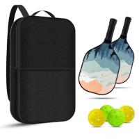 China Adults Pickleball Racket Bag Waterproof Portable Pickle Ball Backpack With 2 Paddles 4 Balls for sale