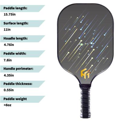 China PP Honeycomb Core Pickleball Paddle with Glass Fiber Carbon Fiber and Custom LOGO Panel for sale