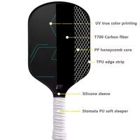 China Entertainment Pickleball Paddle with T700 Carbon Fiber Technology and PU Handle Leather for sale